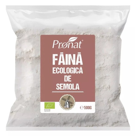 Faina de grau semola ecologica, Pronat, 500 g - eMAG.ro