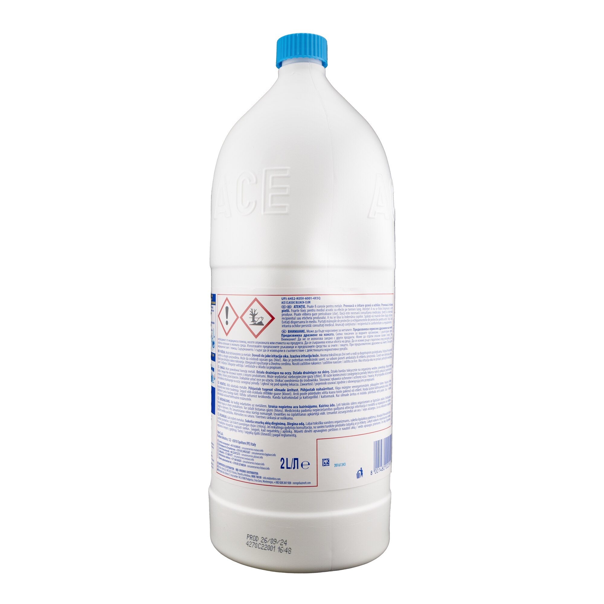 Inalbitor rufe P&G ACE, 2L, pentru tesaturi albe, eficient impotriva ...