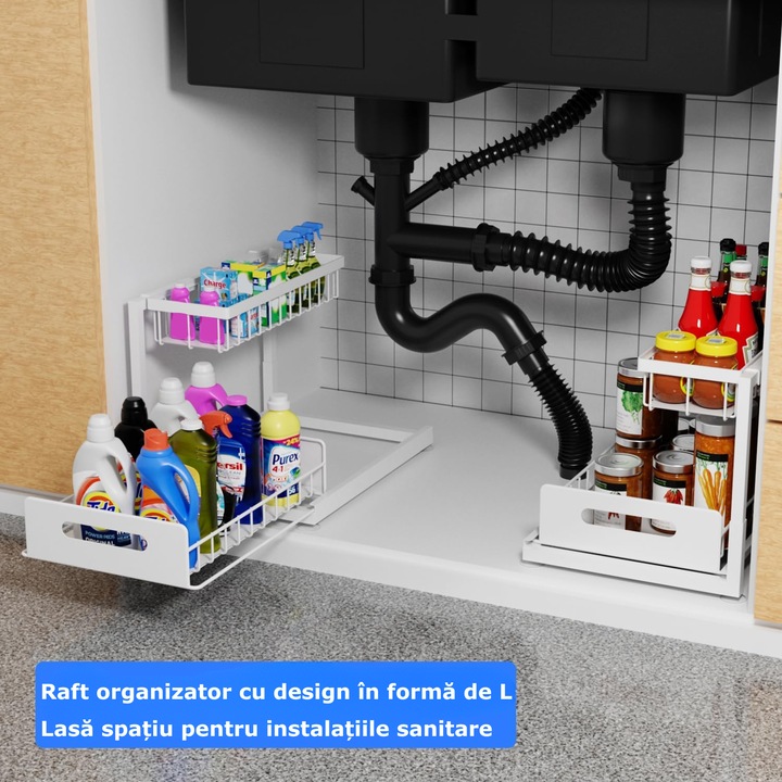 Organizator cu sertare, Simply Joy, pe 2 Nivele pentru Dulap, sub ...