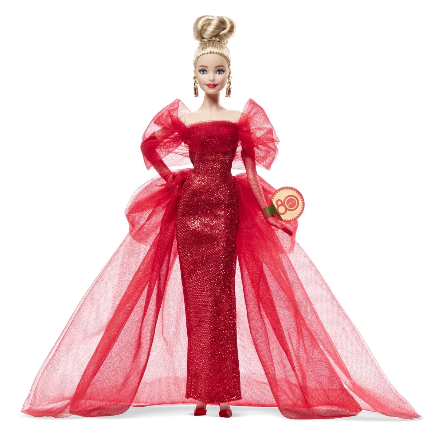 Barbie signature aniversare 80 de ani papusa barbie blonda cu rochie de ...