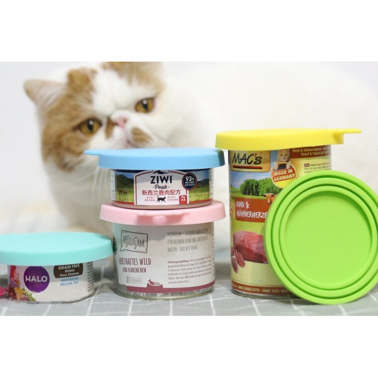 Set de 3 capace pentru Conserve, silicon, roz, dimensiuni universale ...