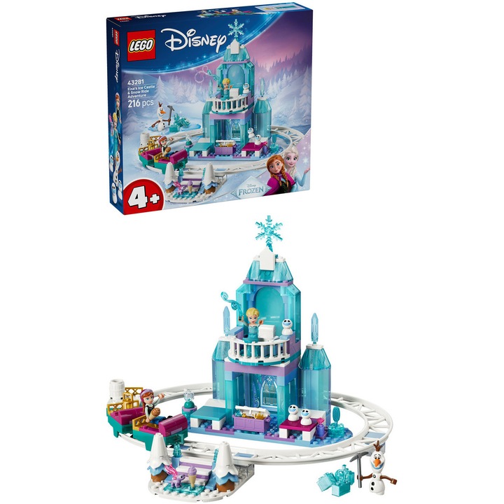 LEGO® Disney Princess, Elsa jégkastélya és szánkós kalandjai 43281, 216 ...