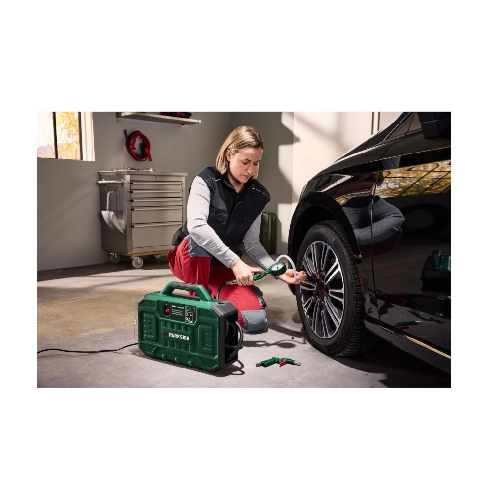 Compresor portabil Parkside PMK 1100 A1, 8 bari, 240V, 180 l/min - eMAG.ro