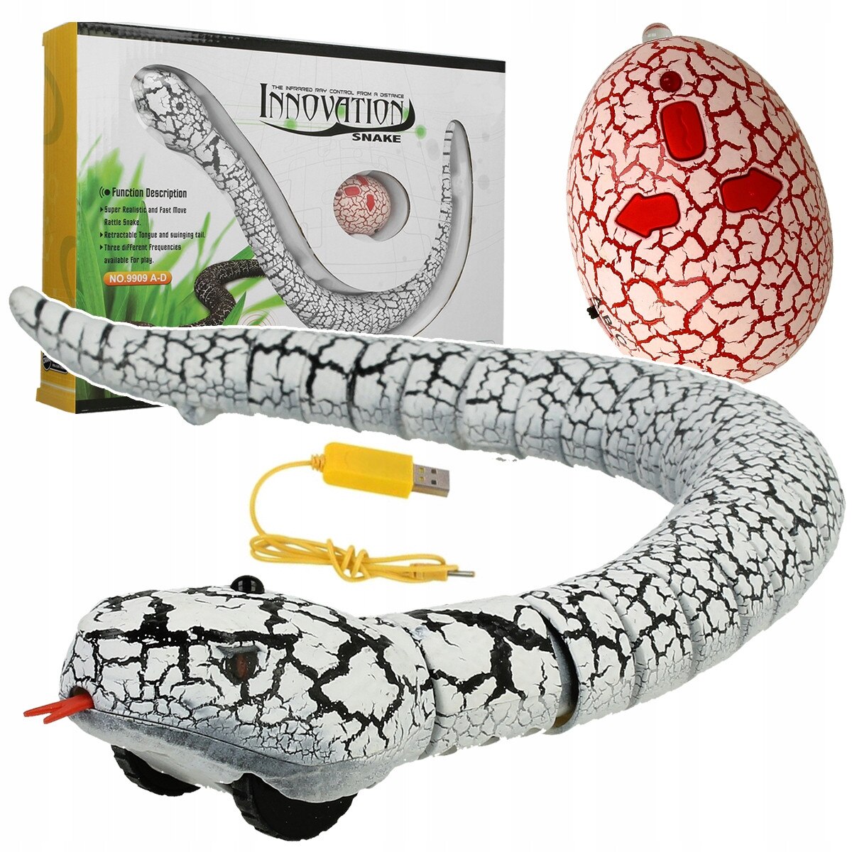 Sarpe zburator Stator, 40cm, set cu telecomanda in forma de ou ...