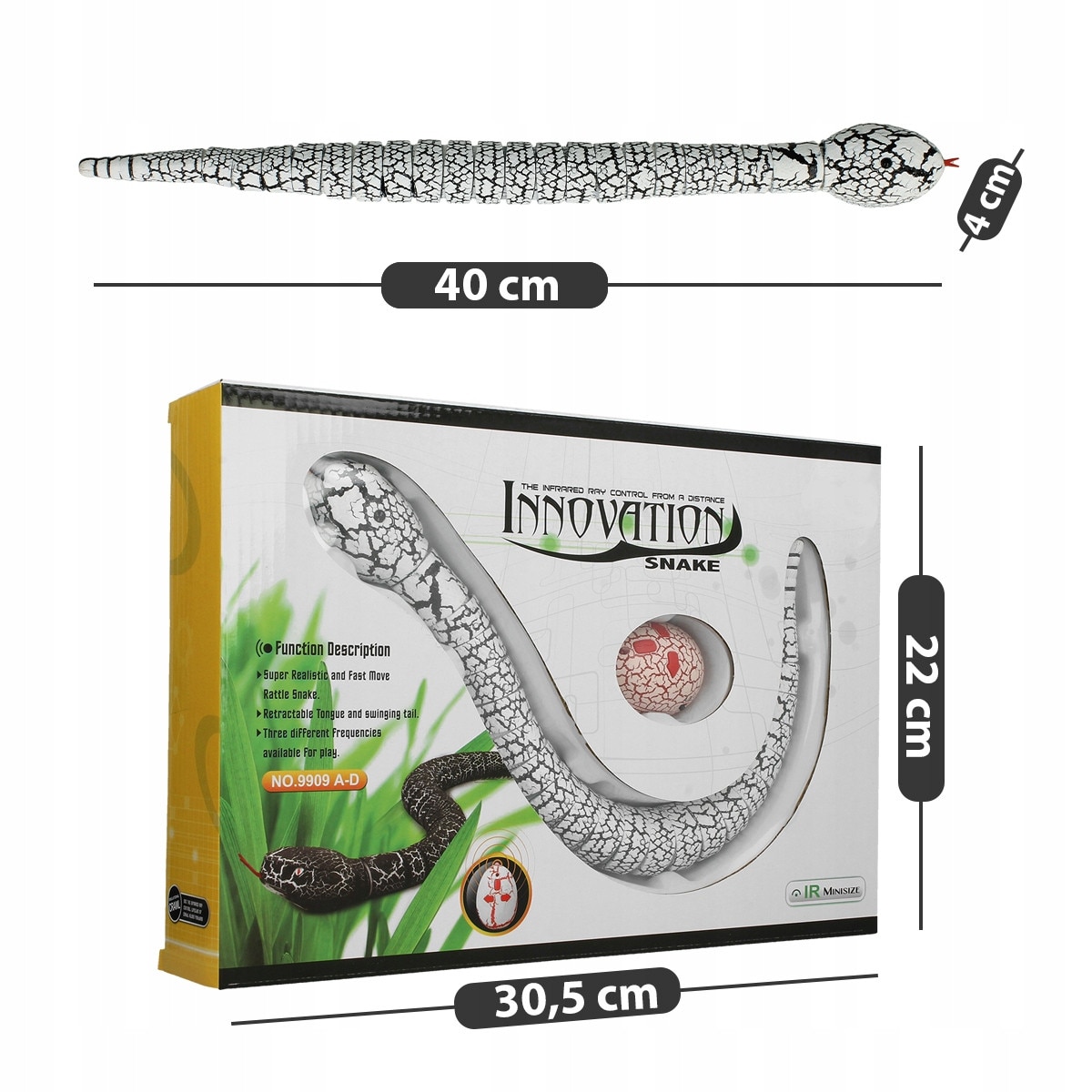 Sarpe zburator Stator, 40cm, set cu telecomanda in forma de ou ...