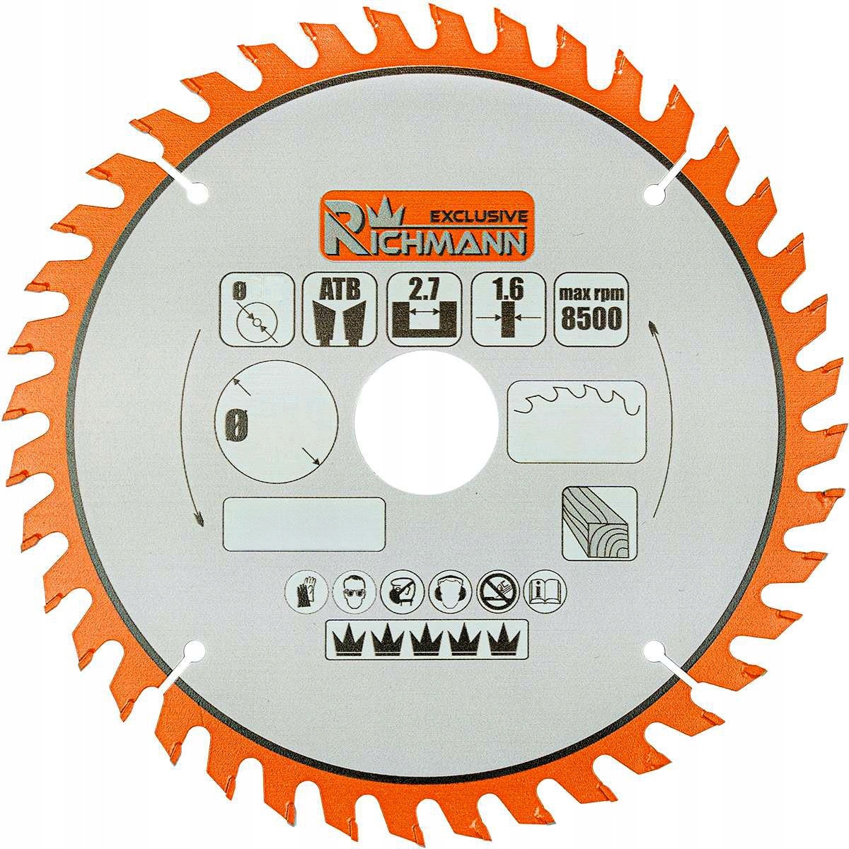 Disc circular pentru lemn Richmann C3541, lama TCT YG8 cu dinti ATB 80 ...
