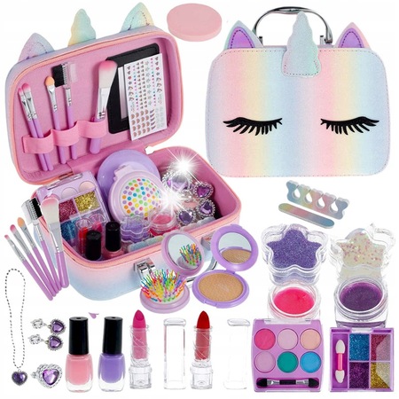 Set cosmetice pentru machiaj si unghii, Norimpex, 30 produse, pastel ...