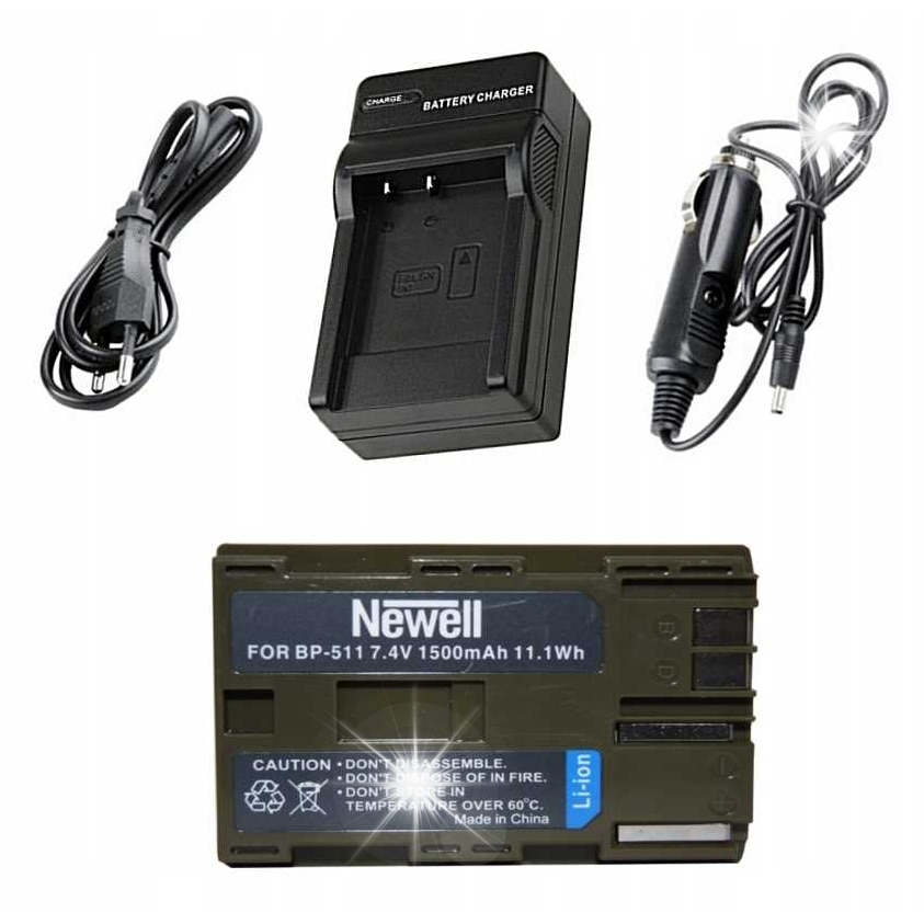 Set incarcator USB + acumulator Newell BP-511, 1500 mAh, 7,4 V ...