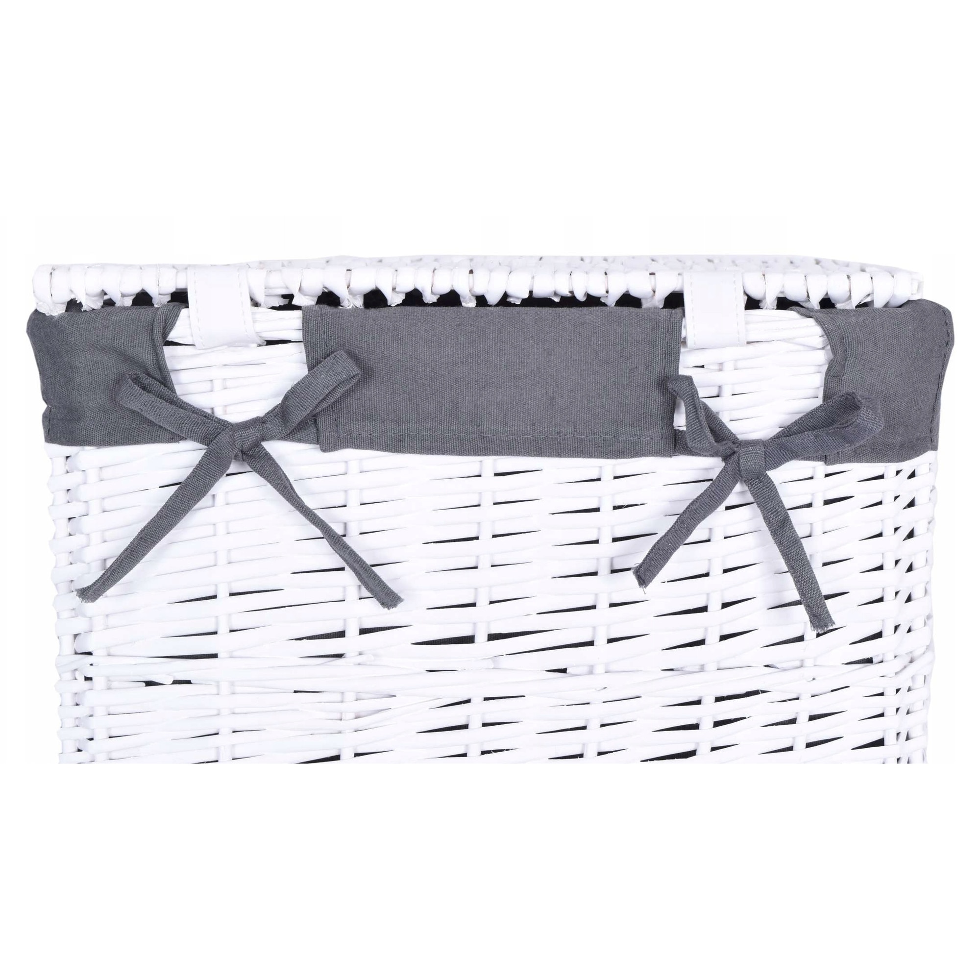 Cos de rufe din ratan, GMM Group, 72L, alb, 60x40x30cm - eMAG.ro