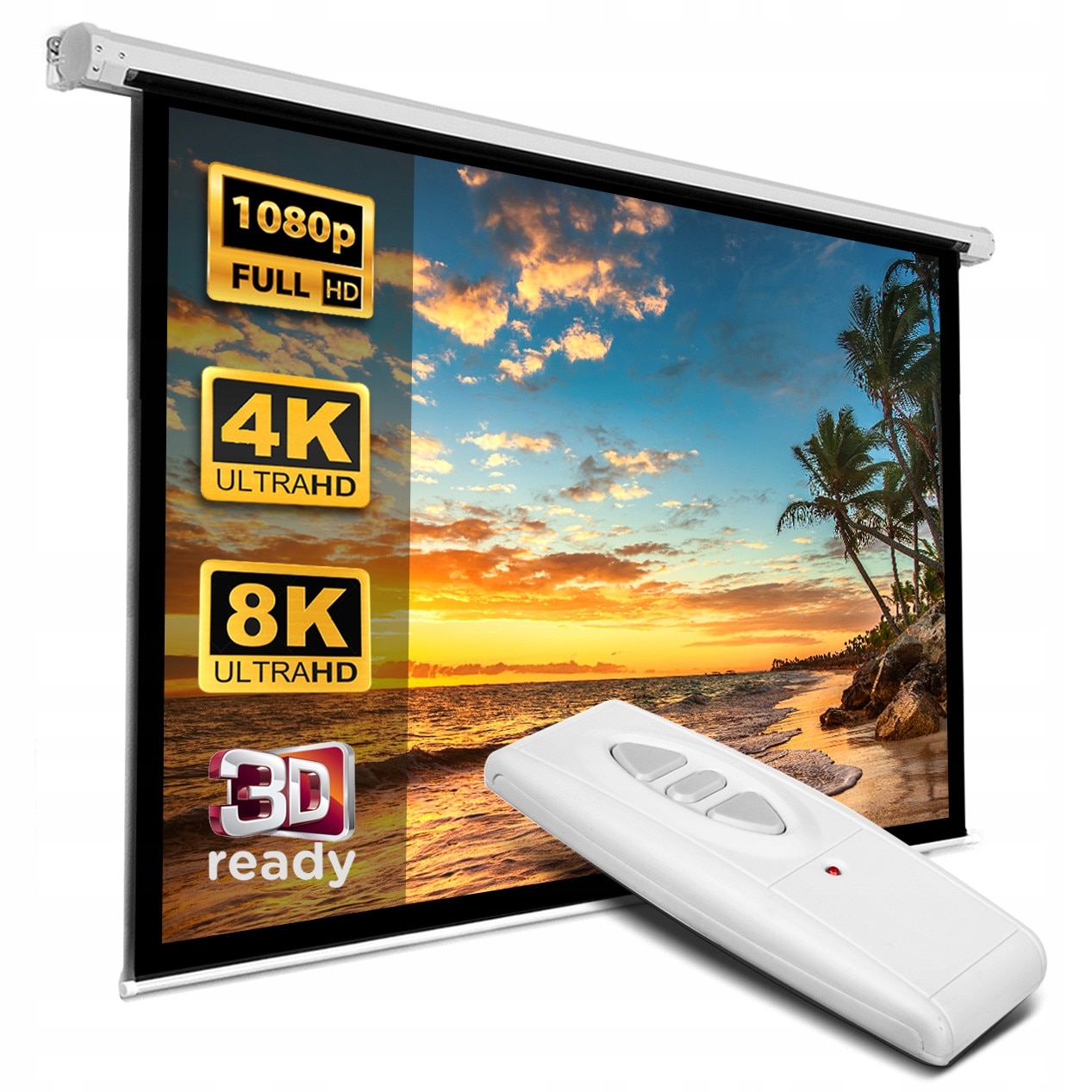 Ecran de proiectie electric, Maclean MC-562, 300x300cm, control de la ...