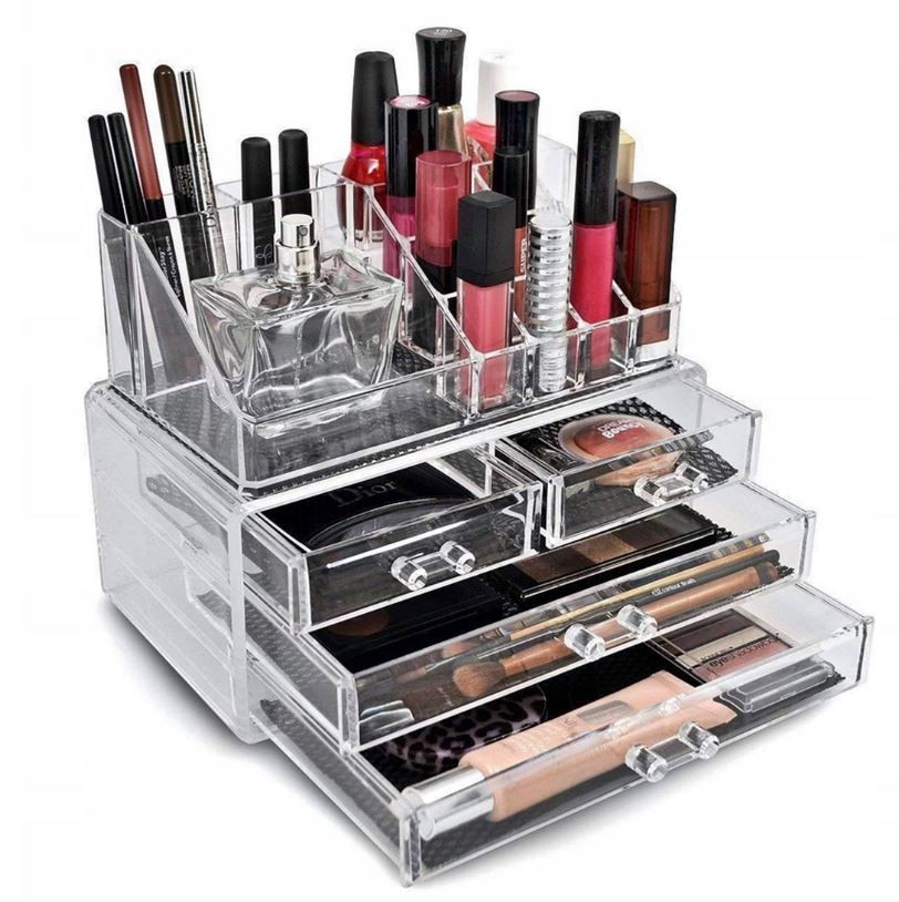 Organizator pentru cosmetice 2 in 1, Songmics, 4 sertare, 16 ...