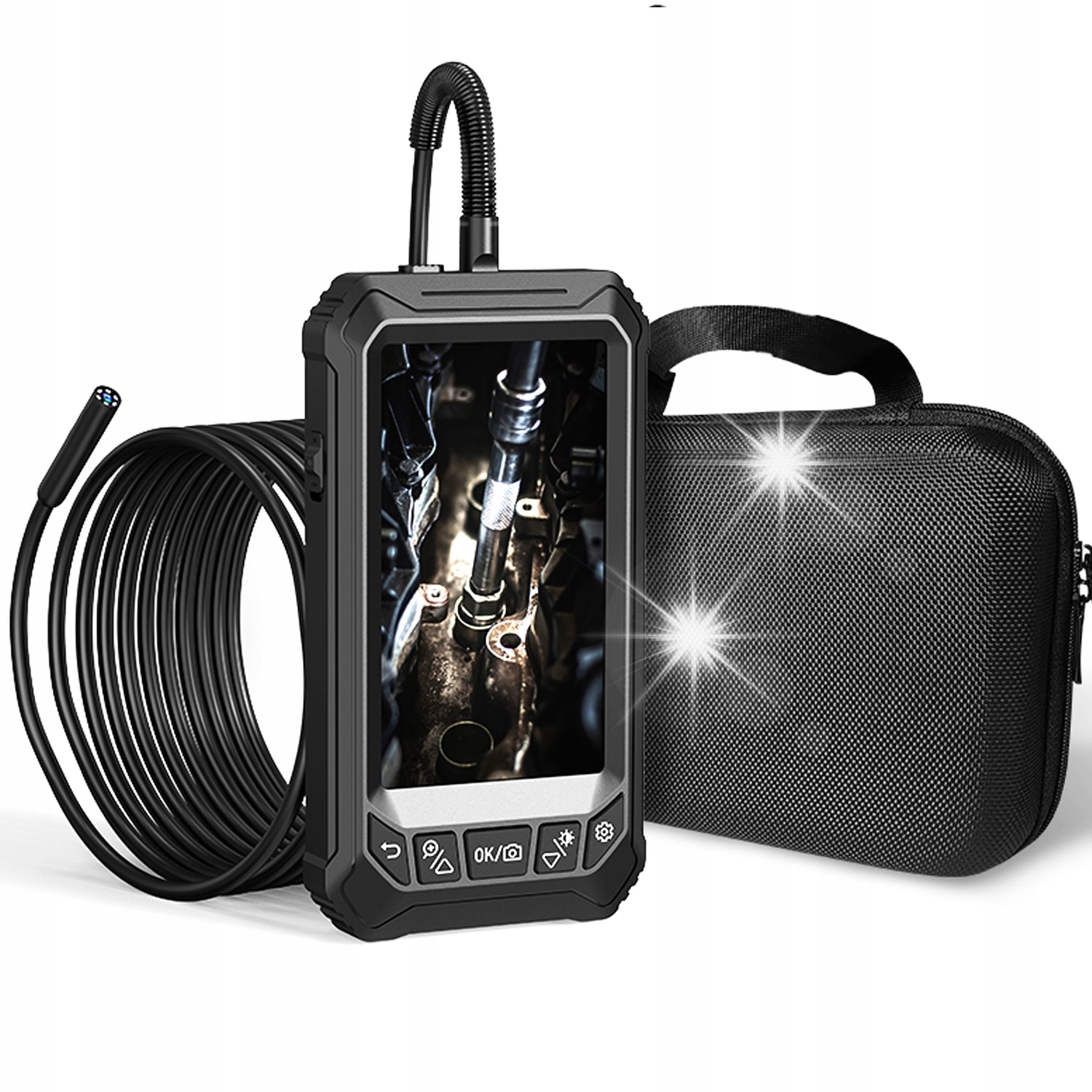 Camera endoscopica profesionala INSKAM 5M, 1080P Full HD, 6 LED-uri ...