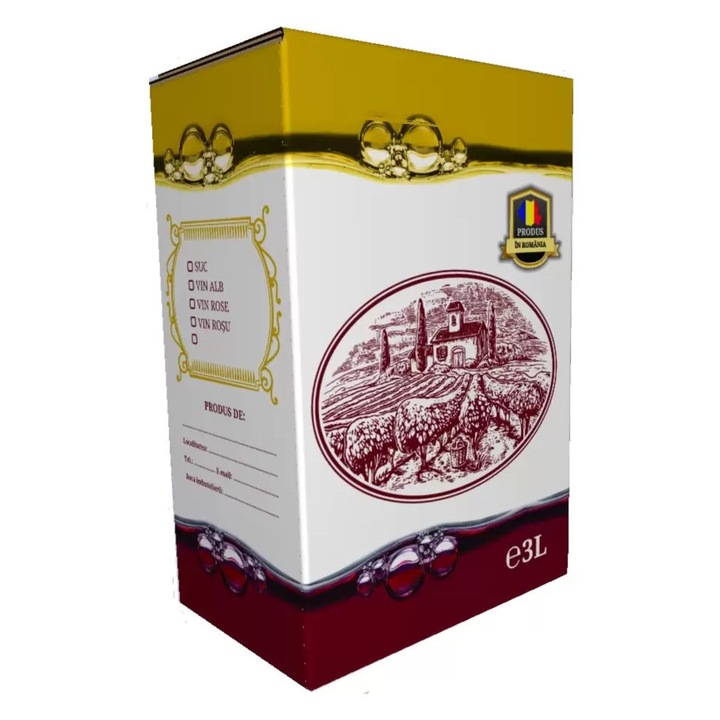 Set Bag in Box 3L - Cutie carton caserat + Punga alimentara cu robinet ...