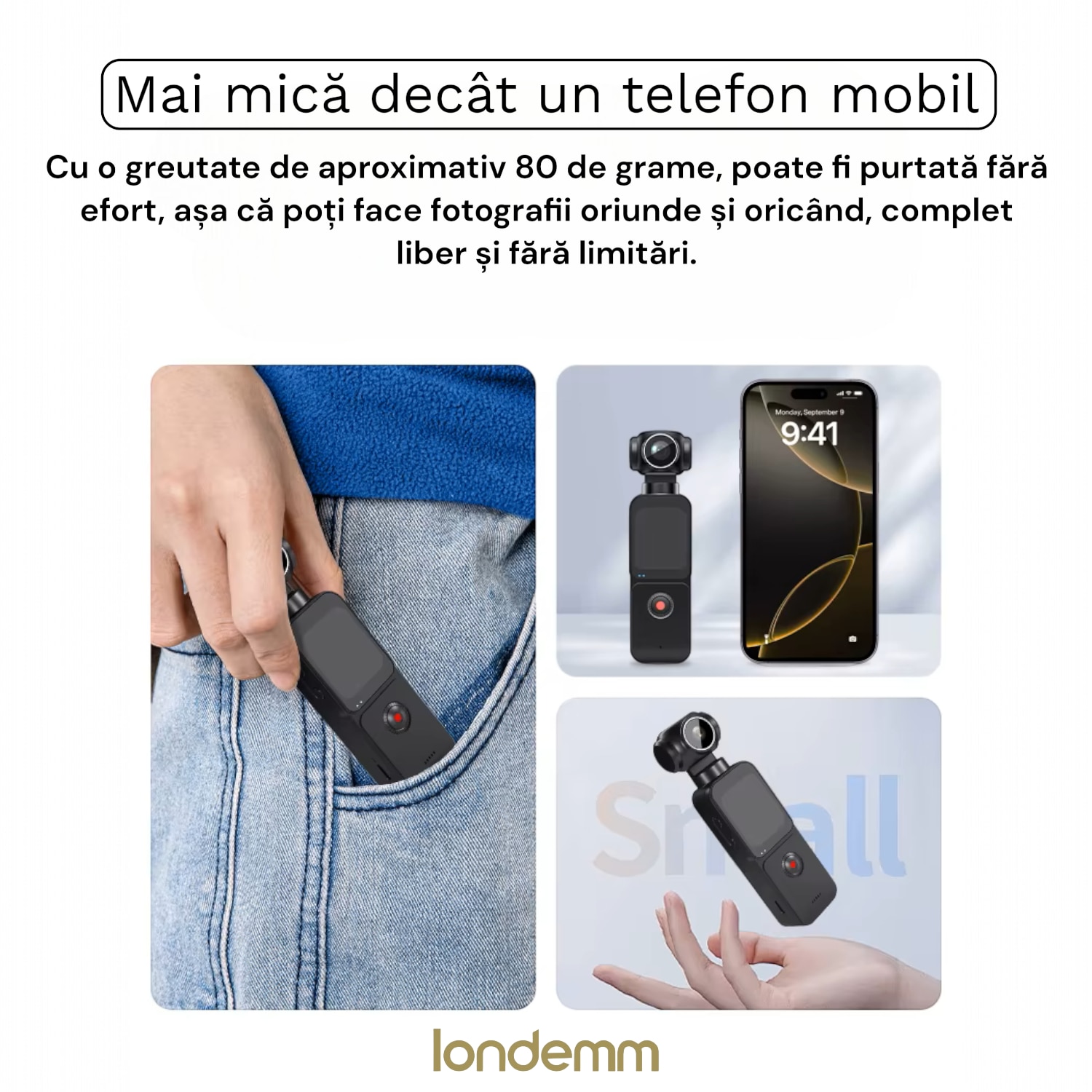 Camera Video Sport LONDEMM 5K UHD, WiFi, Display TouchScreen 1.69 ...