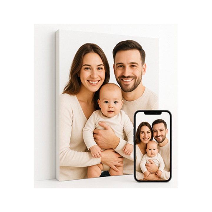 Tablou canvas personalizat cu poza ta, print pe panza Premium, Tipo-Art ...