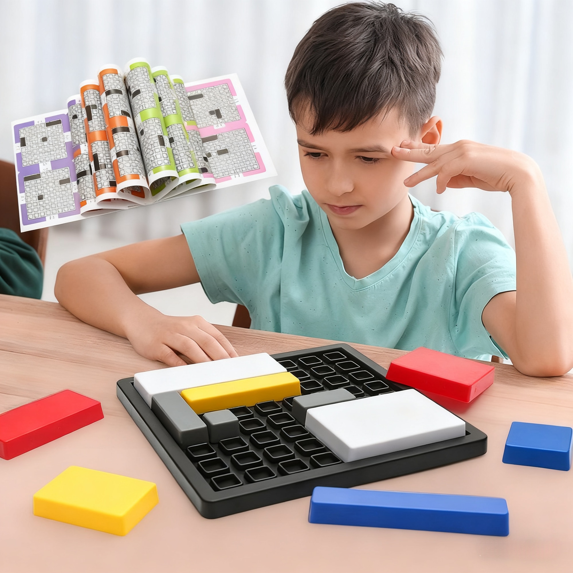 Puzzle clasic Cub Rubik, 11 blocuri, 88 de cărți de provocare, pentru ...
