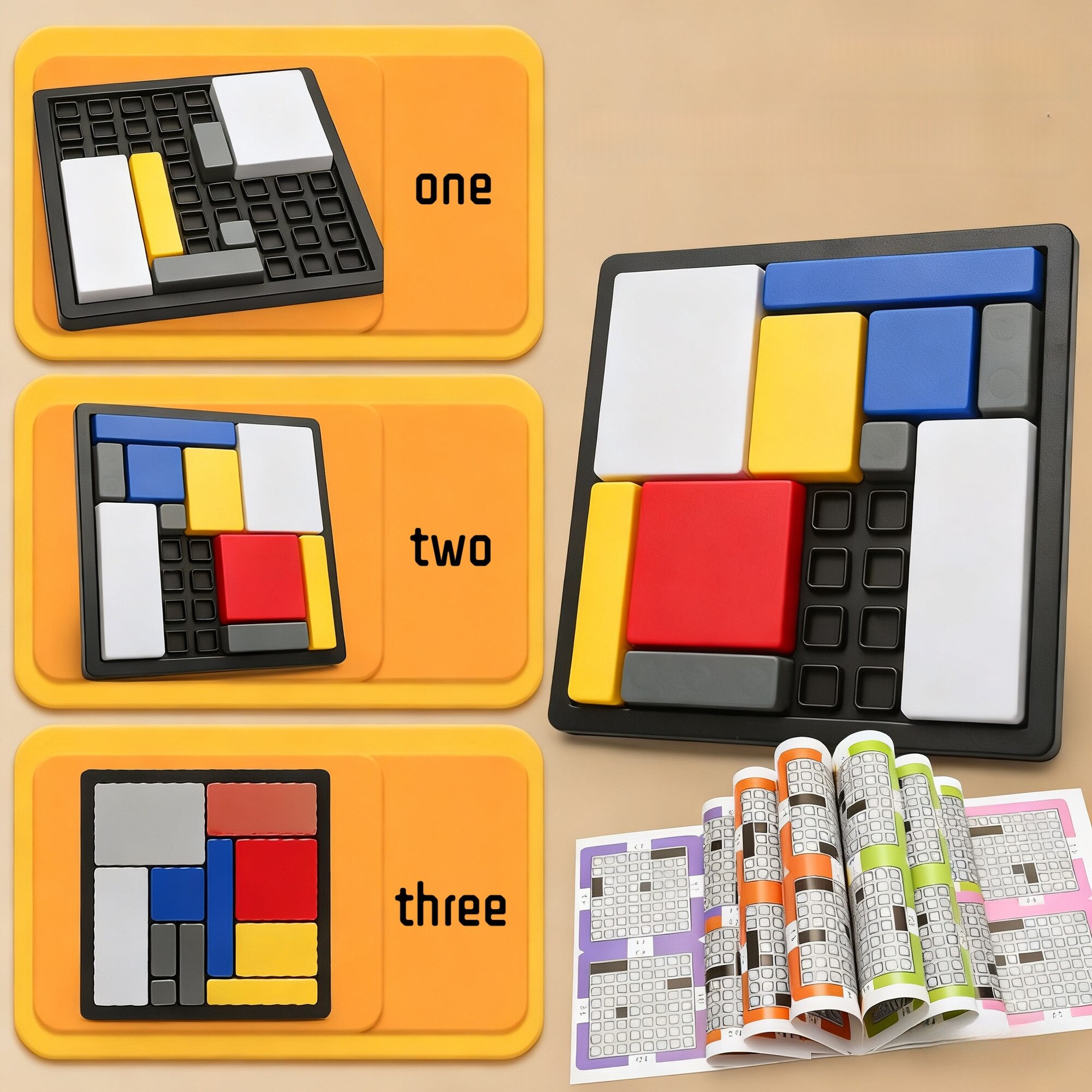 Puzzle clasic Cub Rubik, 11 blocuri, 88 de cărți de provocare, pentru ...