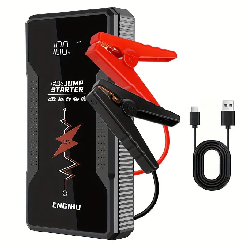 Starter auto baterie portabil - Jump Starter Power Bank ENGIHU, 12V ...