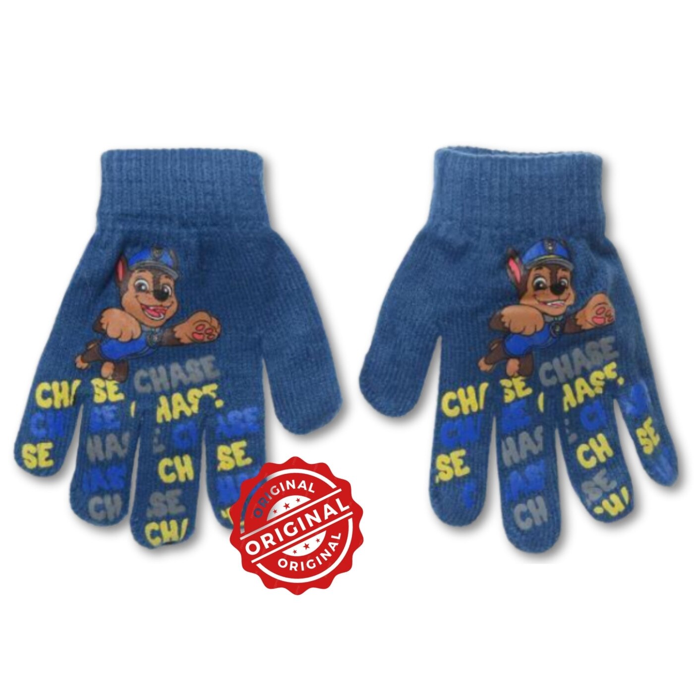 Manusi tricotate pentru copii, Patrula Catelusilor Marshall, bleumarin ...