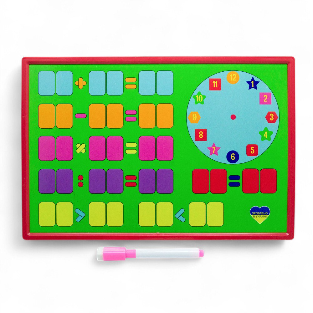 Tabla Educativa Magnetica pentru Operatii Matematice si Ceas – Jucarie ...