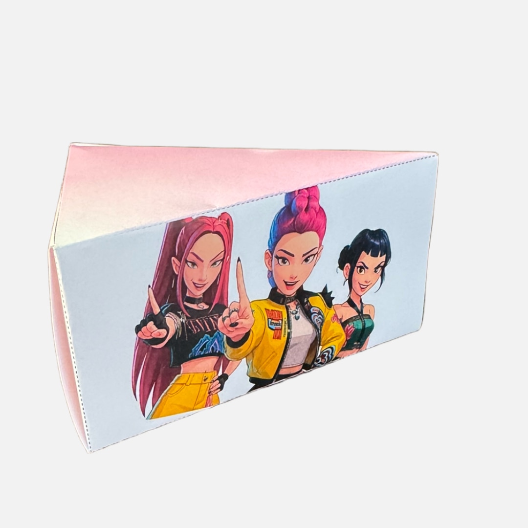 Set 5 Cutii felie tort carton, KPOP, design colorat, reutilizabil ...