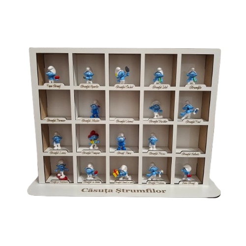 Casuta organizare Strumfi, 4 etaje, 33x27x10cm - eMAG.ro