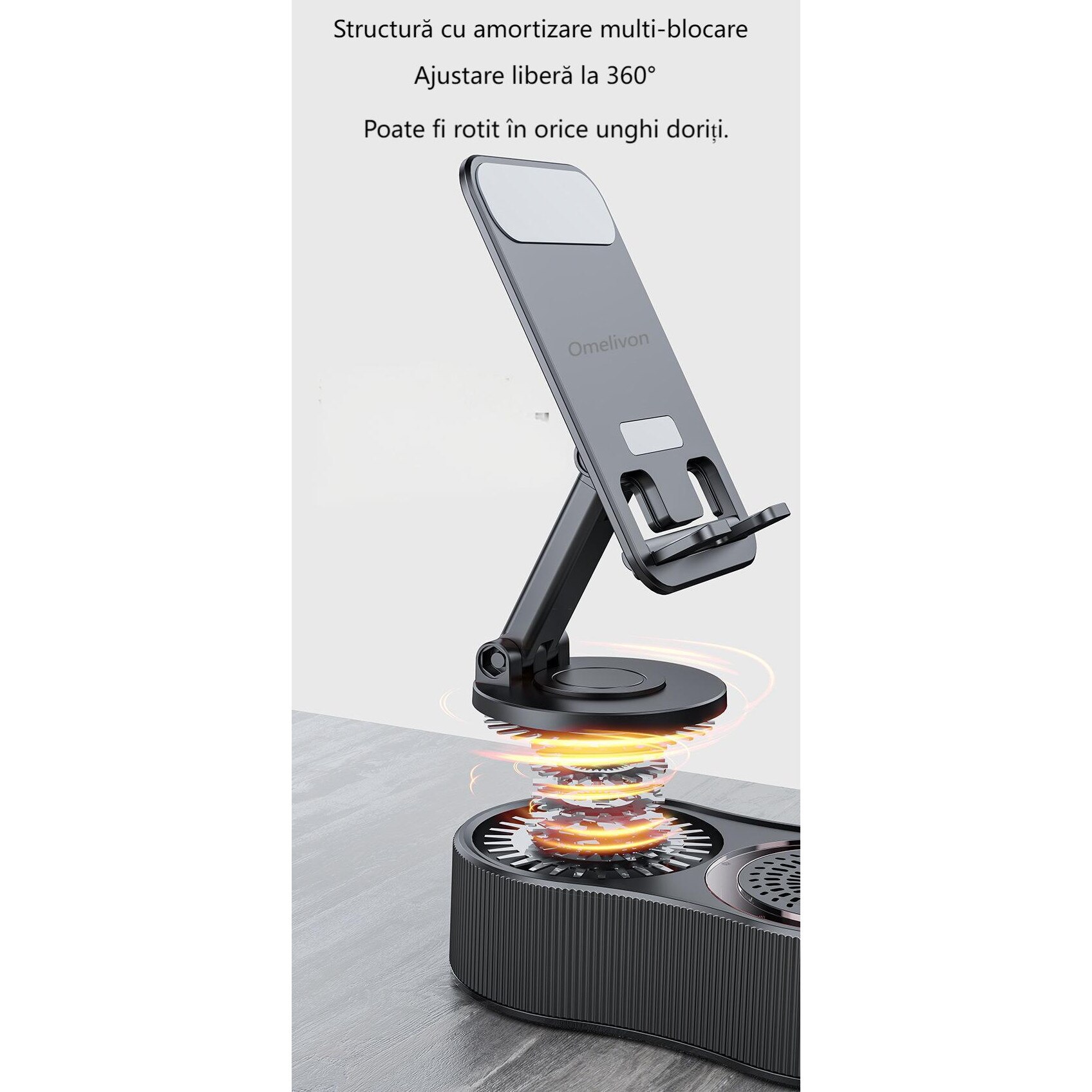 Boxa Portabila Bluetooth Omelivon®, 4 in 1, cu Suport pentru Telefon ...