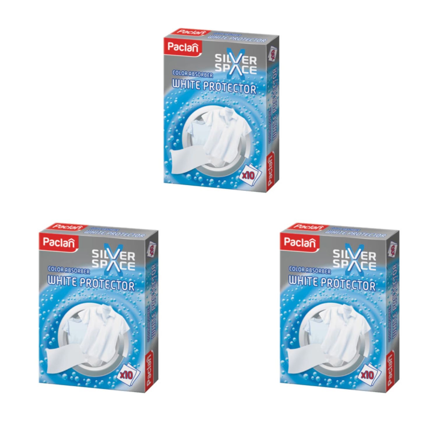 Set 3 x Set 10 servetele de albire pentru rufe Paclan Silver Space ...