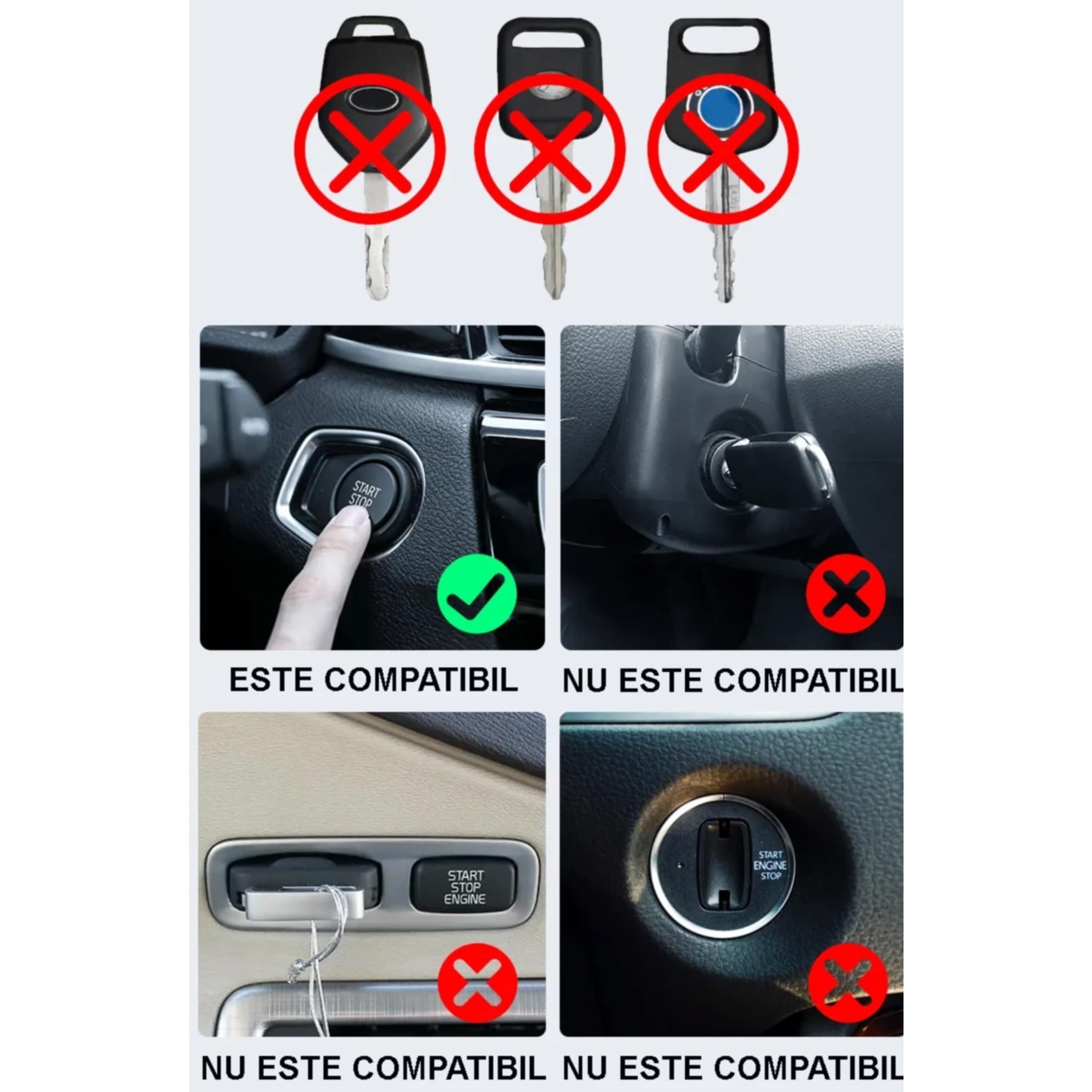 Cheie Auto Smart CerCip SK05, Argintiu, Ecran LCD cu touch, 4 Butoane ...