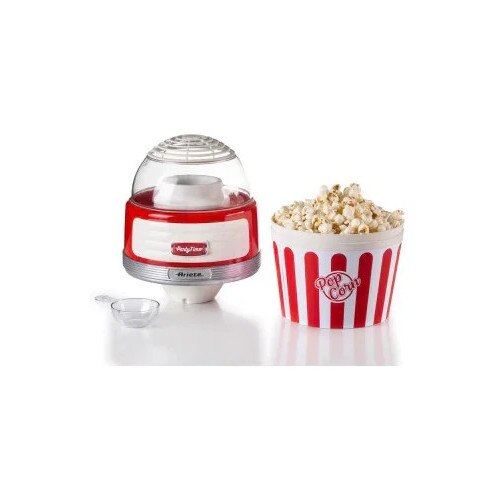 Aparat popcorn Ariete, 1100W, sistem de aer cald, rosu/alb - eMAG.ro