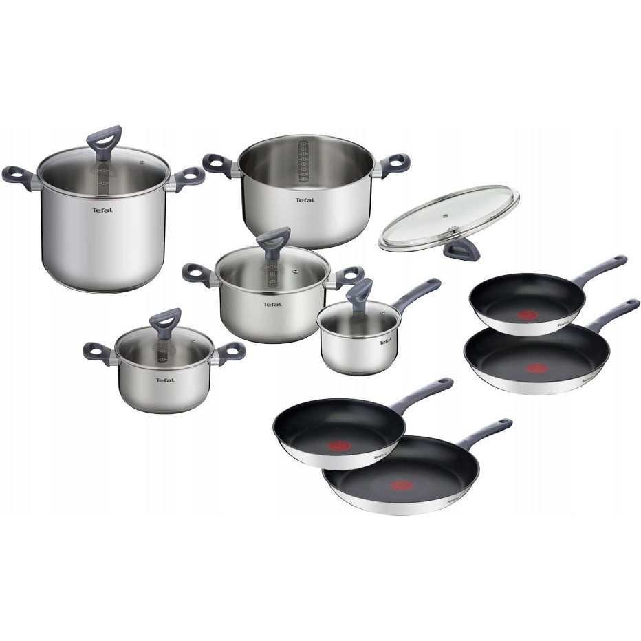 Set oale cu capac de sticla tigai TEFAL Cook&Clip Intuition - eMAG.ro