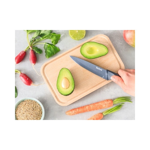 Set de cutite Tefal Fresh Kitchen 6el, otel inoxidabil, bloc din lemn ...