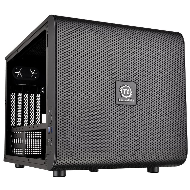 Кутия Thermaltake Core V21, mATX/Mini-ITX Cube Case, Без захранващ блок ...