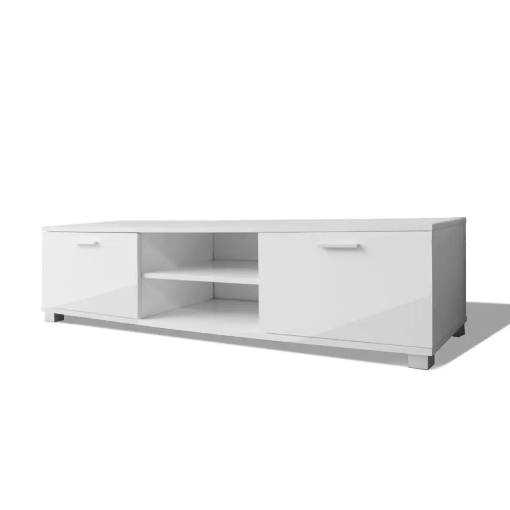 Comoda TV, alb extralucios, 140 x 40, 5 x 35 cm - eMAG.ro