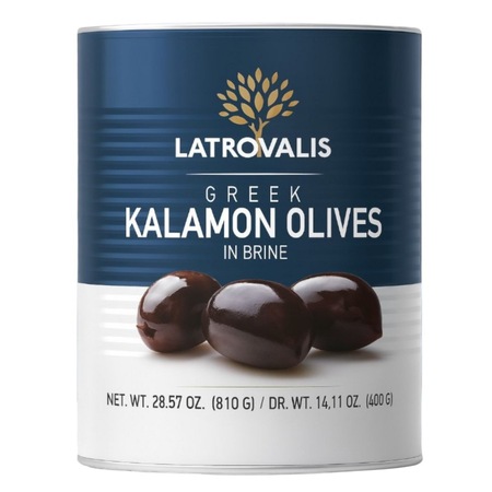 Masline negre Kalamata Latrovalis, 810g, in saramura naturala, gust ...