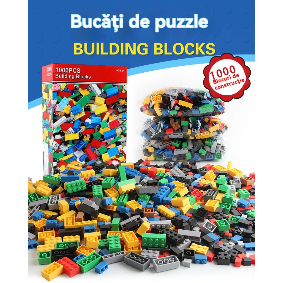 Un set de 1000 de piese de constructie pentru copii de la ZOUN ...