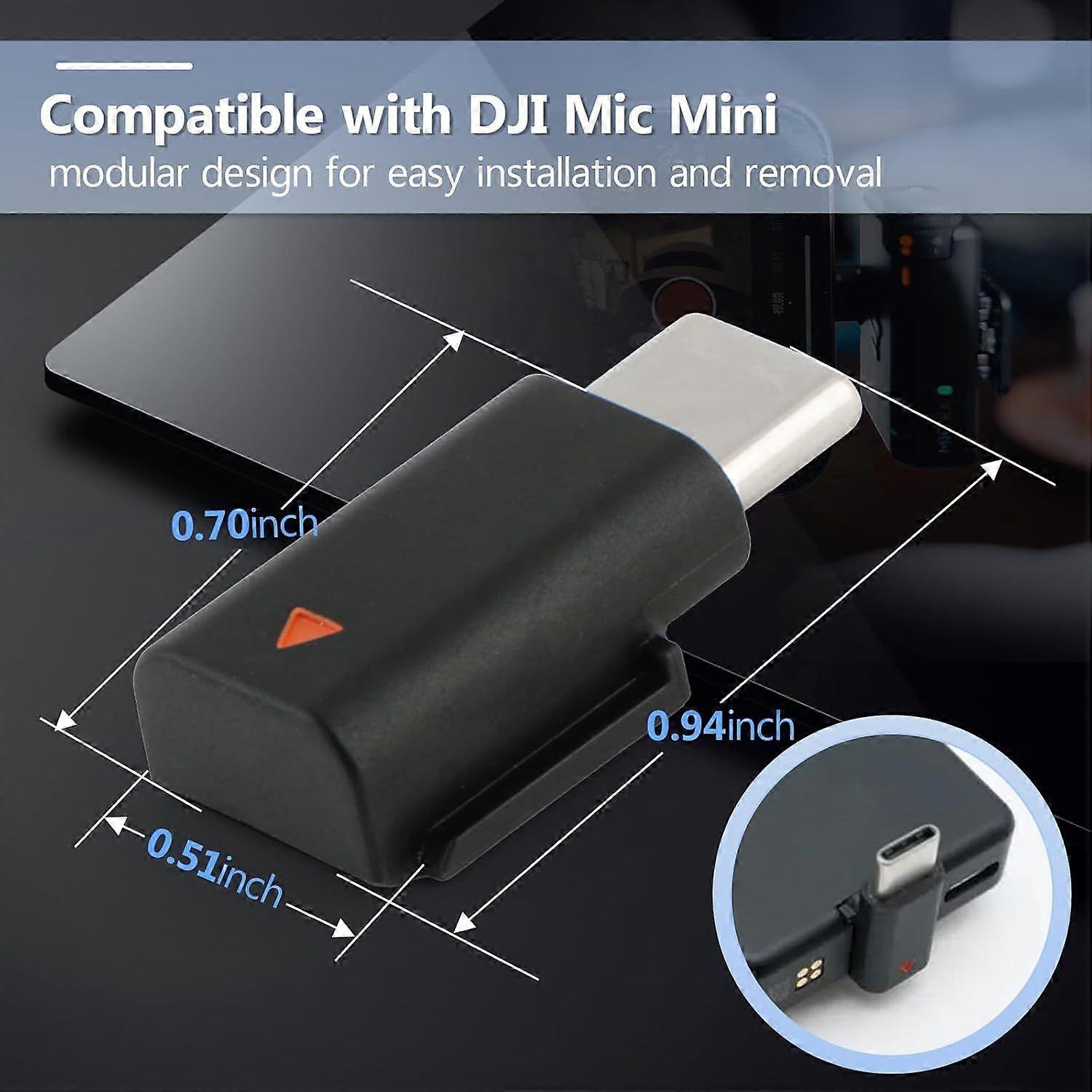 C típusú adapter DJI Mic Mini vezeték nélküli mikrofonhoz, hordozható ...