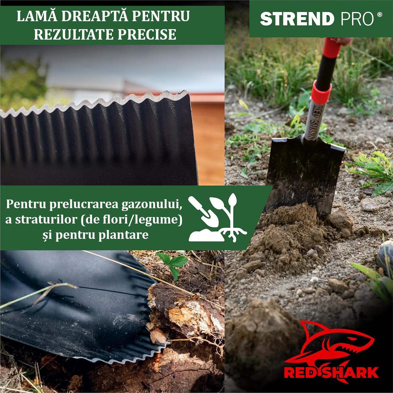 Harlet STREND PRO Premium RedShark, coada fibra de sticla, lama otel ...
