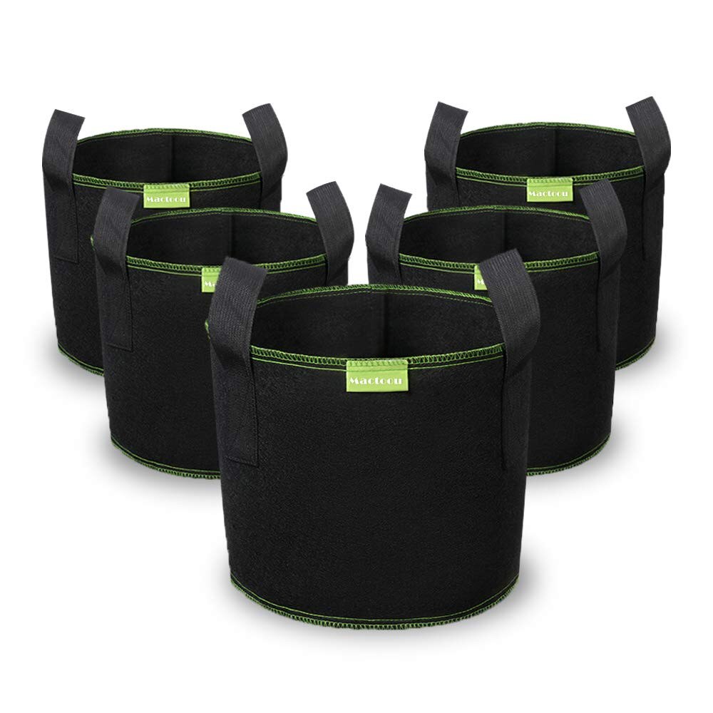 Set 5 Saci de Cultivare, Mactoou, 27L (7 Gallon) cu Manere, pentru ...