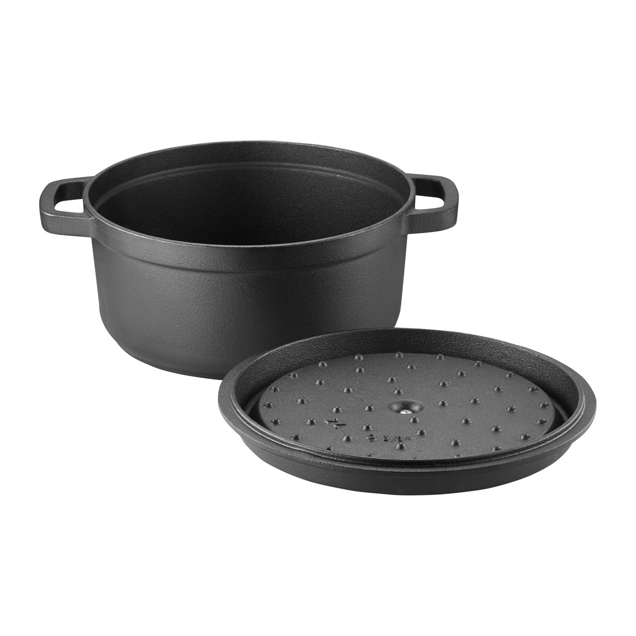 Oala cu capac AMBITION Iron, 24cm, 3.5L, fonta, inductie - eMAG.ro