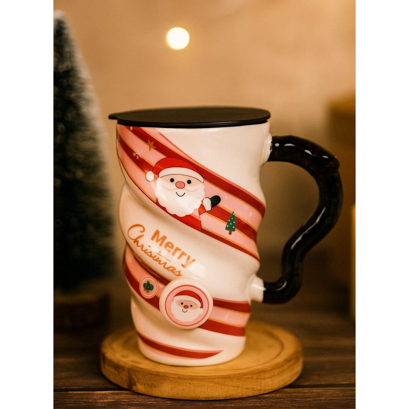 Cana de Craciun „Merry Christmas” Mos Craciun, 500 ml - eMAG.ro