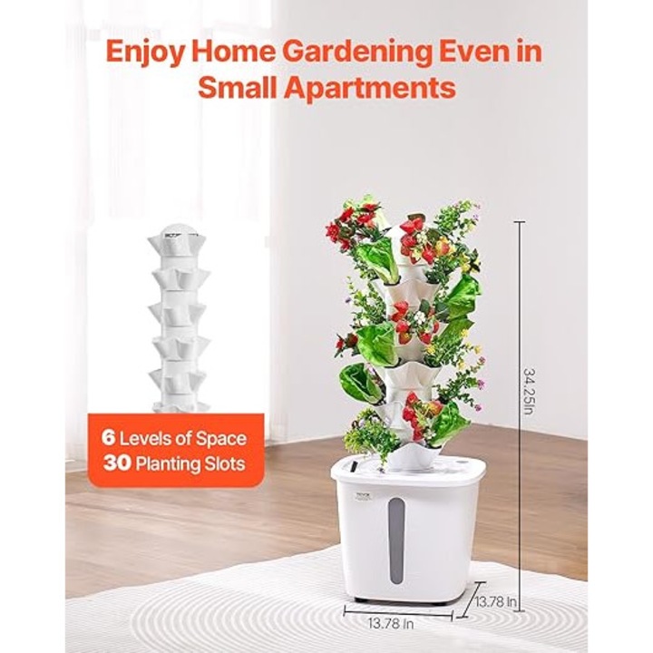 Sistem hidroponic VEVOR pentru cultivare, turn hidroponic cu 30 de ...