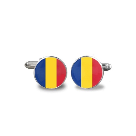 Butoni Camasa Barbati model Drapelul Romaniei – Design Elegant Tricolor ...