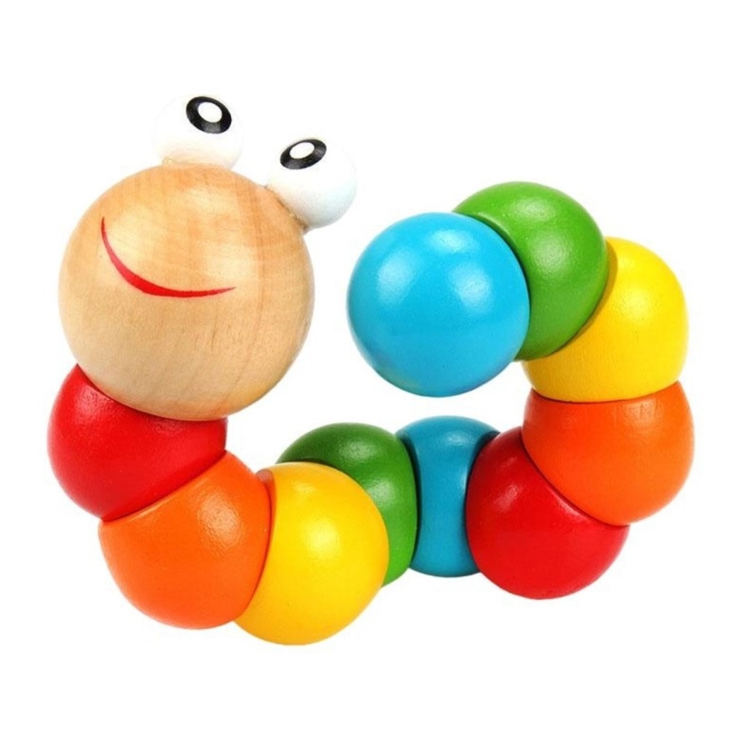 Omida flexibilă din lemn, jucărie educațională, 19 cm, multicolor - eMAG.ro