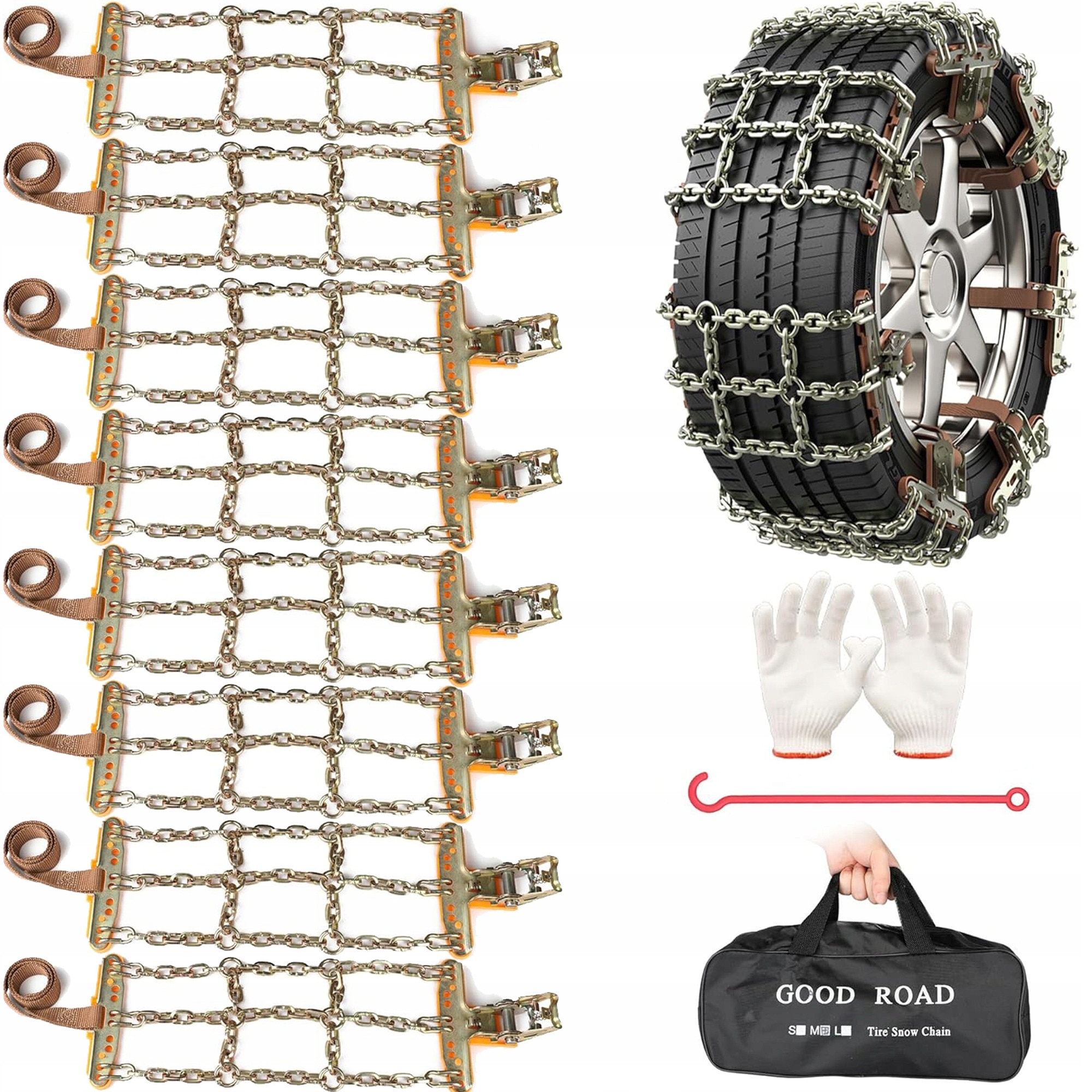 Set 8 Lanturi Metalice pentru Zapada, LAZYhome, Universale ...
