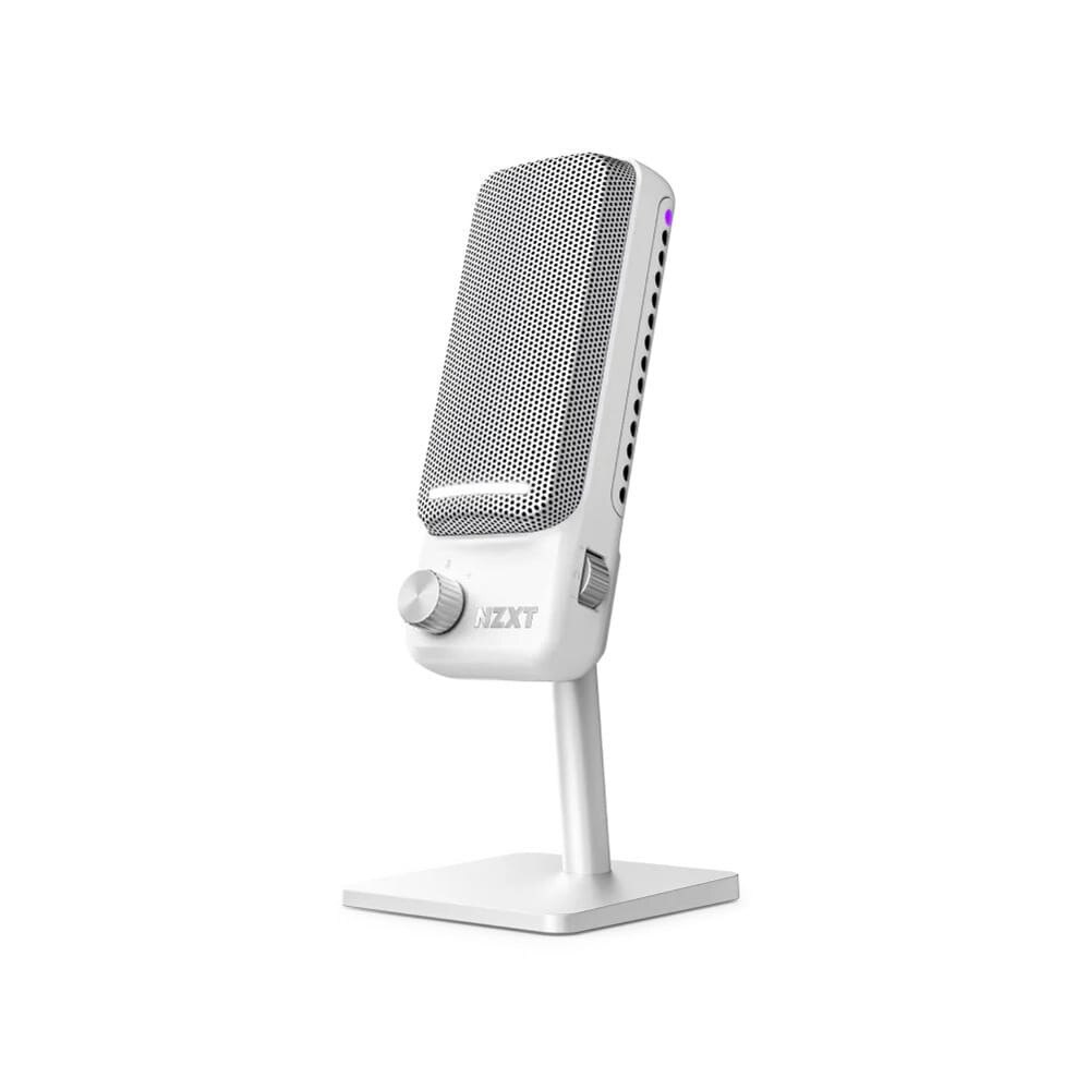 Microfon de gaming USB NZXT Capsule Elite, 24-bit/192 kHz, RGB, alb ...