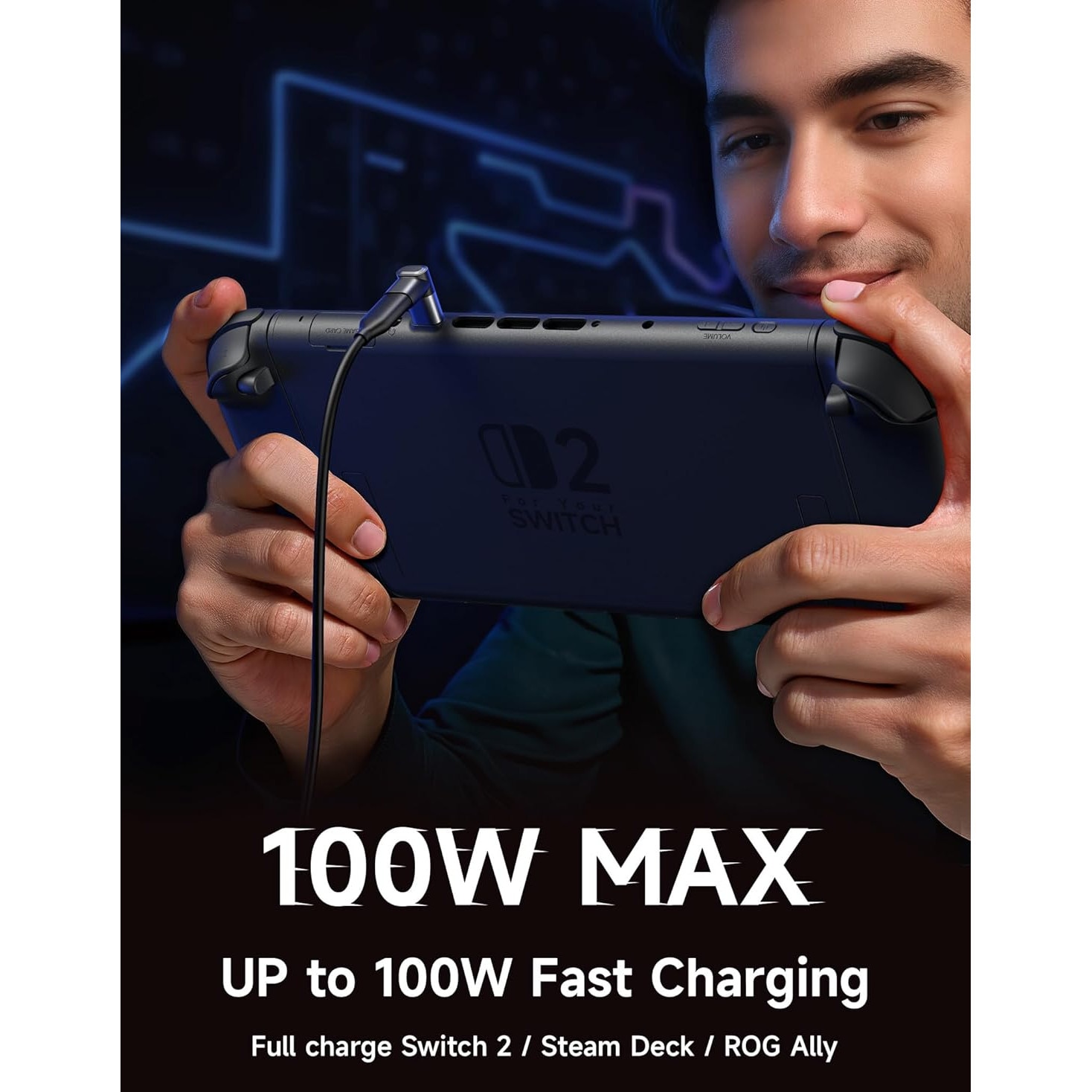 Adaptor USB C unghi de 90 grade, Hrusitoo, 100W, 40Gbps, set de 2, gri ...