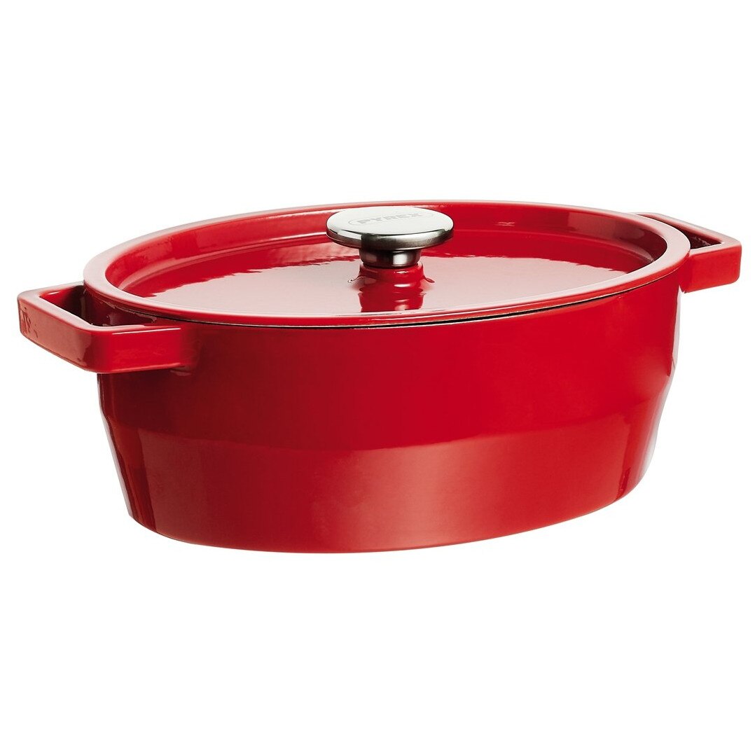 Tava De Copt Pyrex, Fonta, Rosie, Sc5Ac29/5141 - eMAG.ro