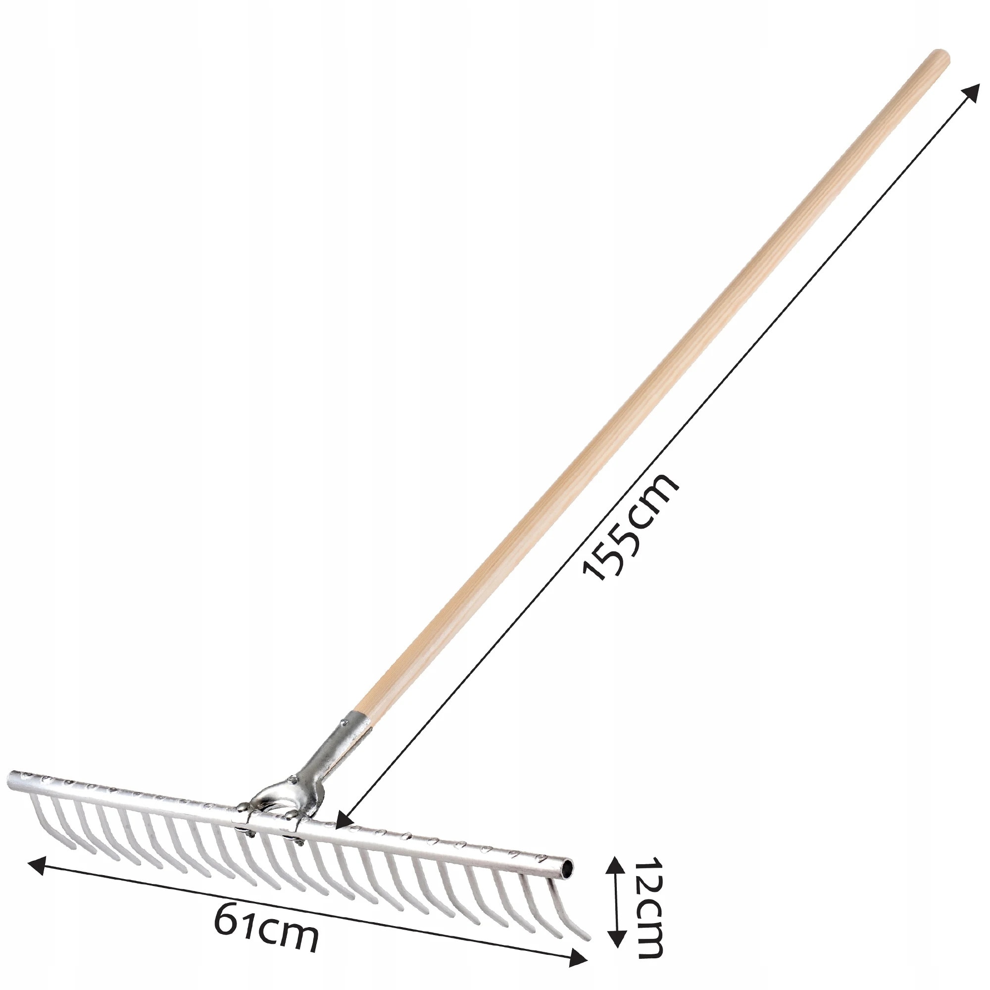 Alumínium gereblye, 1.5m x 30cm, nagy fogak, 1.2kg - eMAG.hu