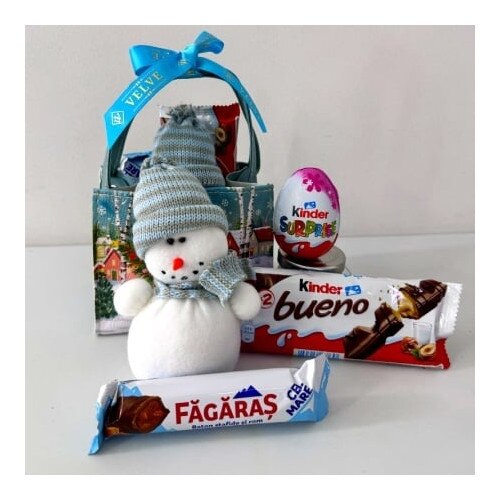 Pachet Secret Santa cu Om de Zapada, Kinder Bueno, Baton Fagaras si ...